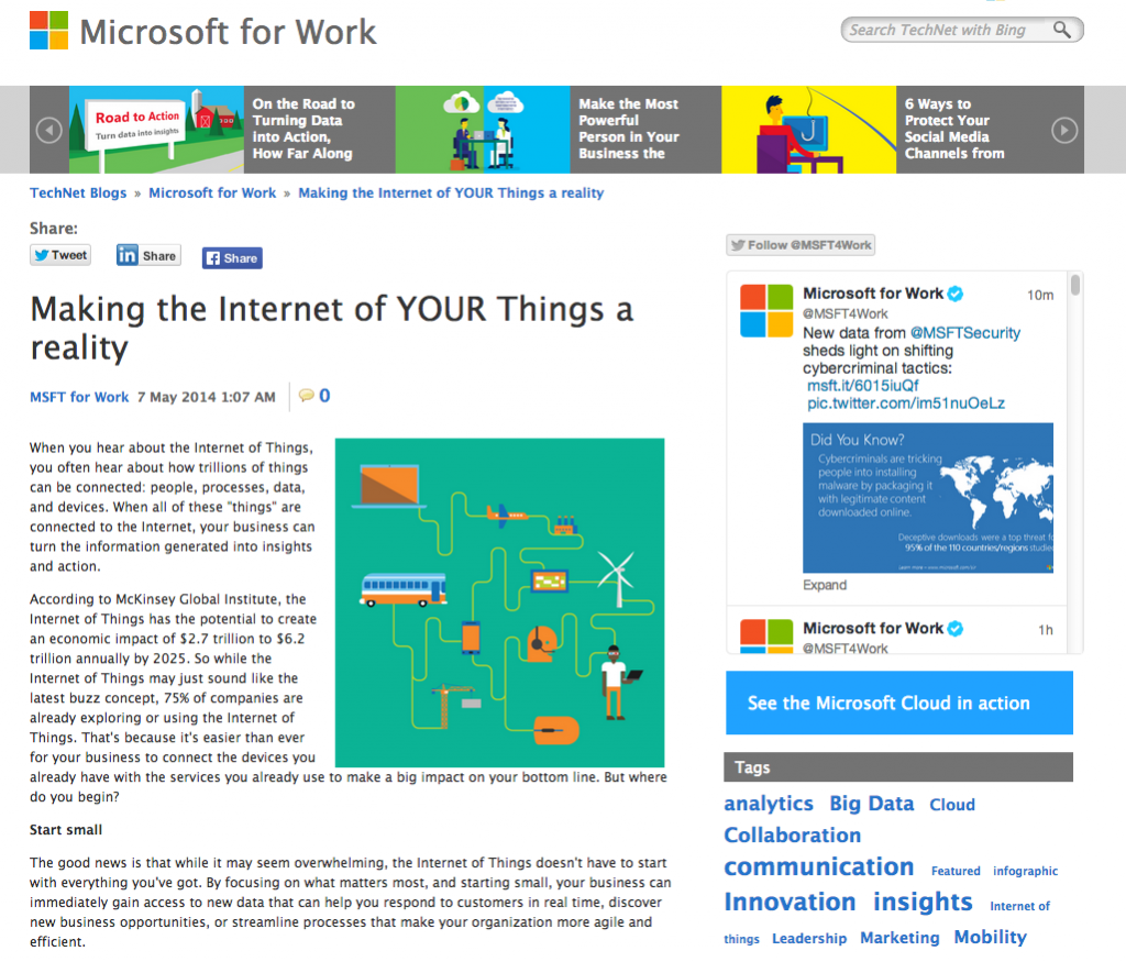 Microsoft | Internet of Your Things Campaign - kate sitarz | copywriter
